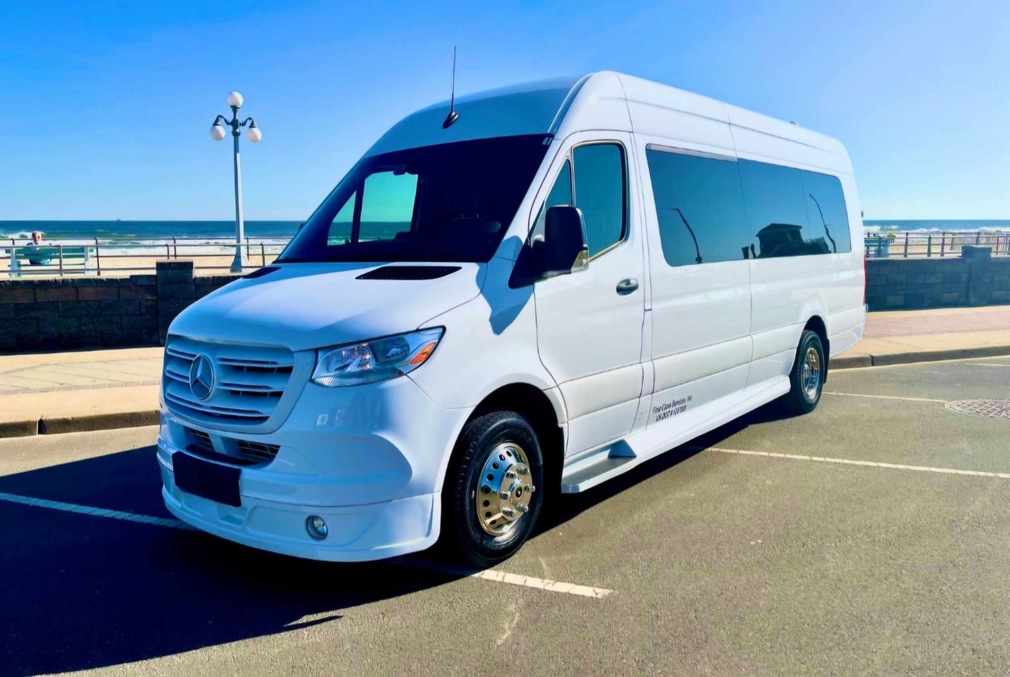 Book White Mercedes Sprinter Limo Van for Luxury Travel